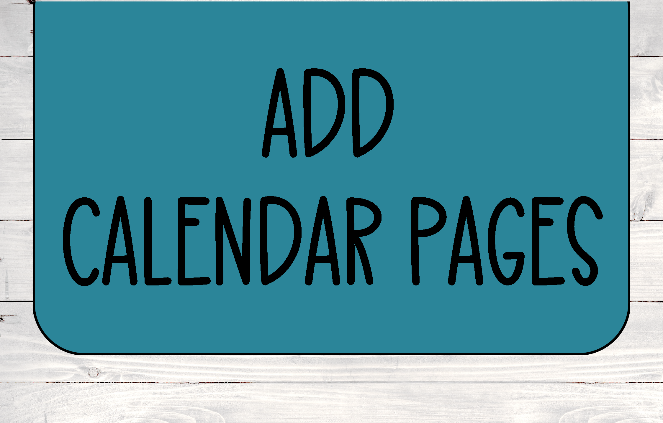 Add Calendar Pages To Any Book – FryeCakes Designs